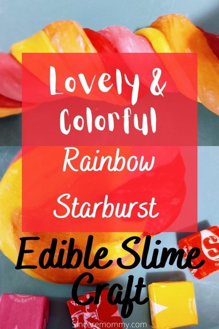 Lovely & Colorful Rainbow Starburst Edible Slime Craft – Sincere Mommy