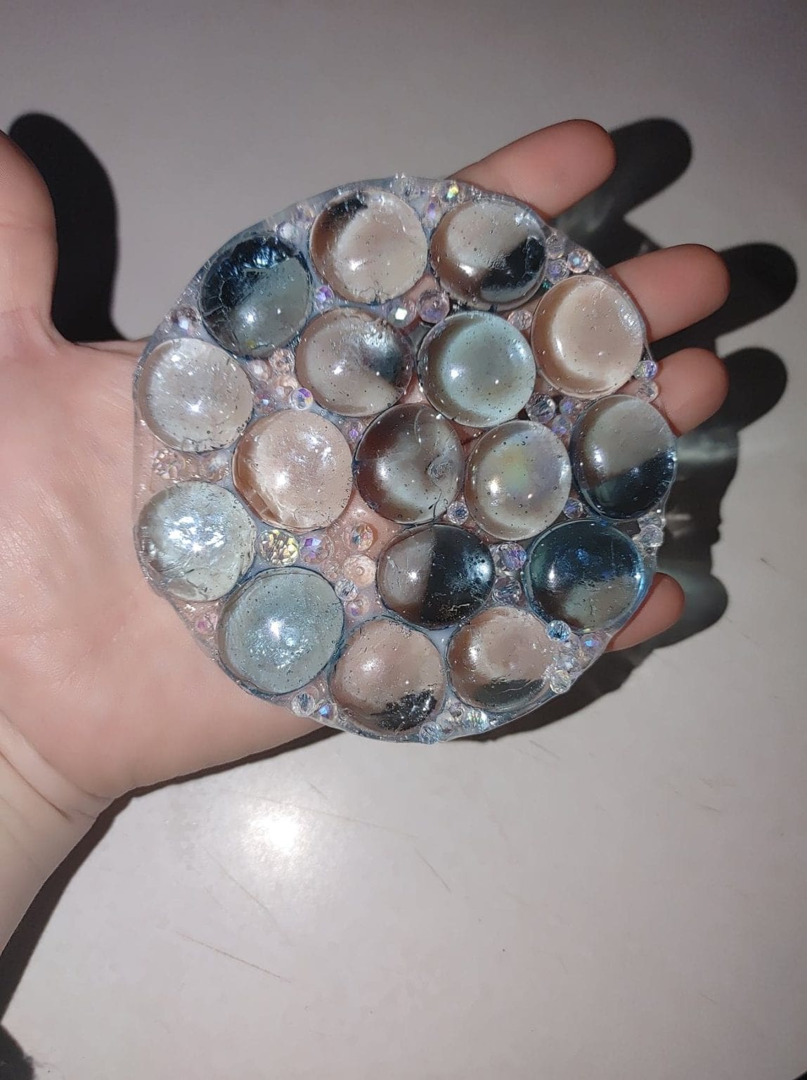 Beautiful Glass Gem Mod Podge Coasters DIY – Sincere Mommy